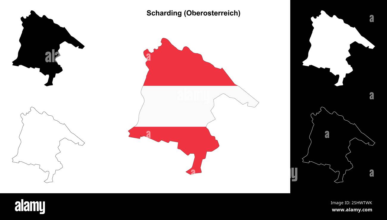 Scharding blank outline map set Stock Vector Image & Art - Alamy