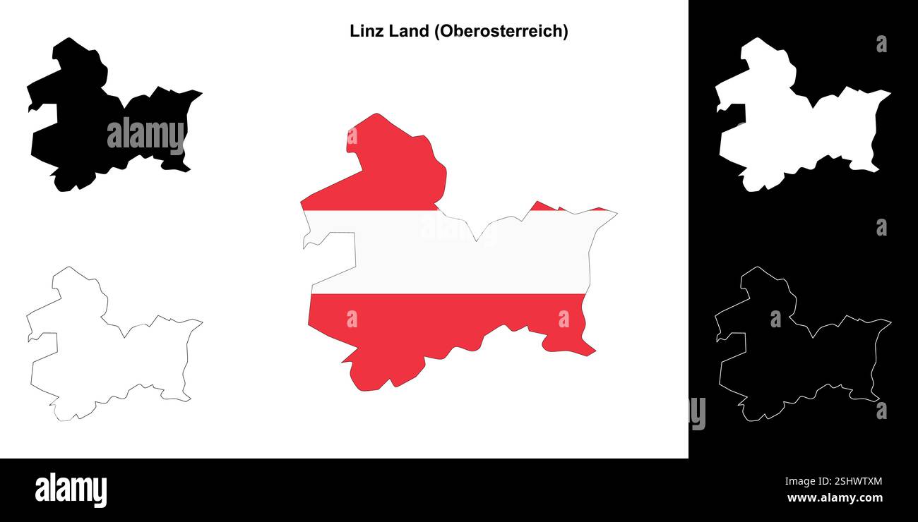 Linz Land blank outline map set Stock Vector Image & Art - Alamy