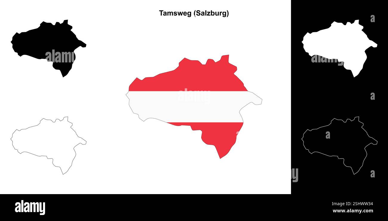 Tamsweg blank outline map set Stock Vector Image & Art - Alamy