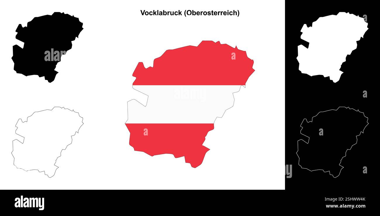 Vocklabruck blank outline map set Stock Vector Image & Art - Alamy