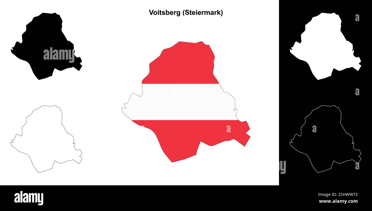 Voitsberg blank outline map set Stock Vector Image & Art - Alamy