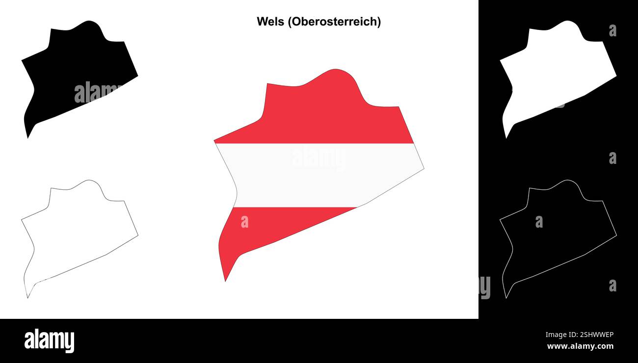 Wels blank outline map set Stock Vector Image & Art - Alamy