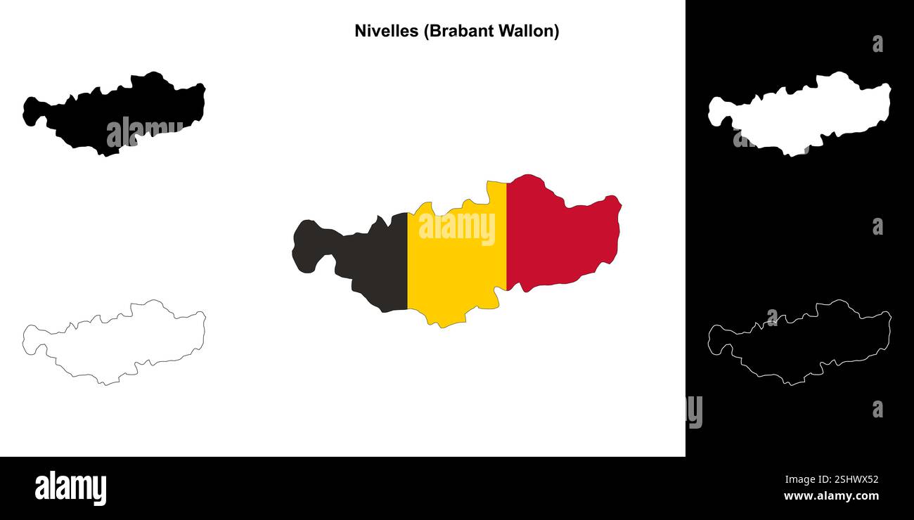 Nivelles vector map hi-res stock photography and images - Alamy