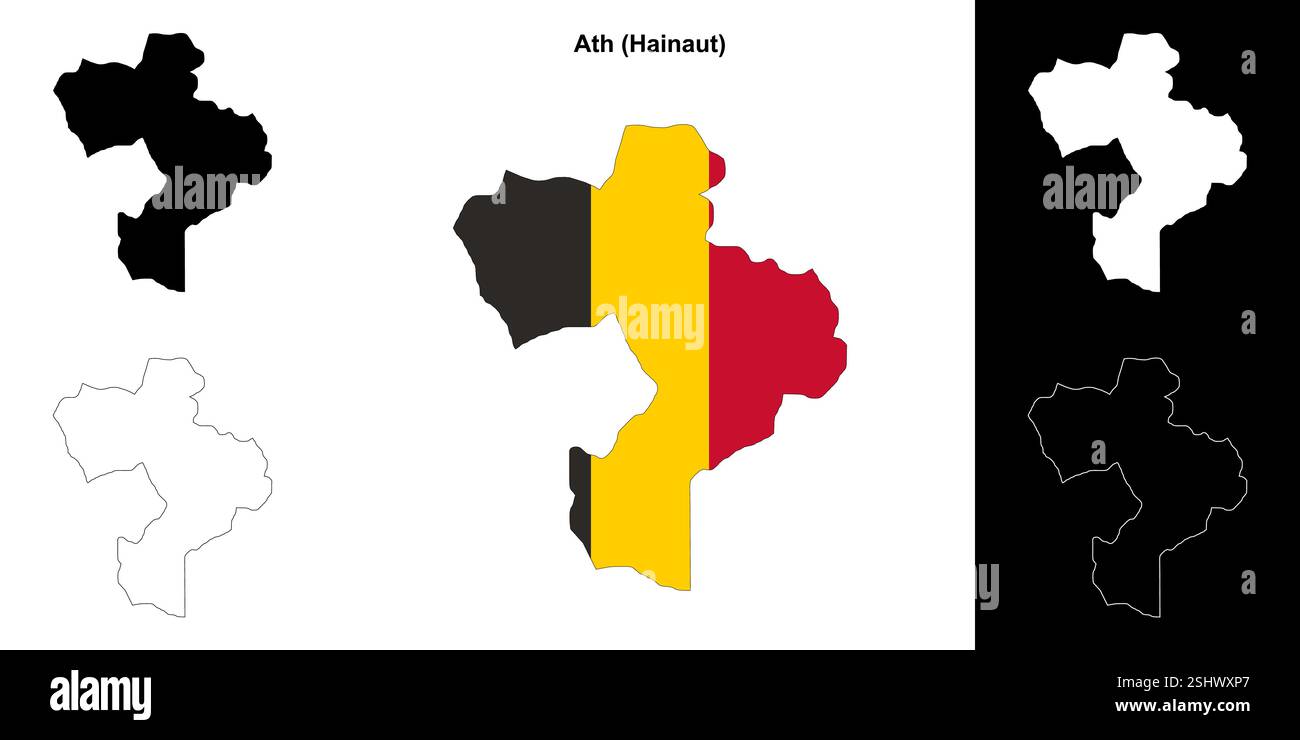 Outline map of ath hi-res stock photography and images - Alamy