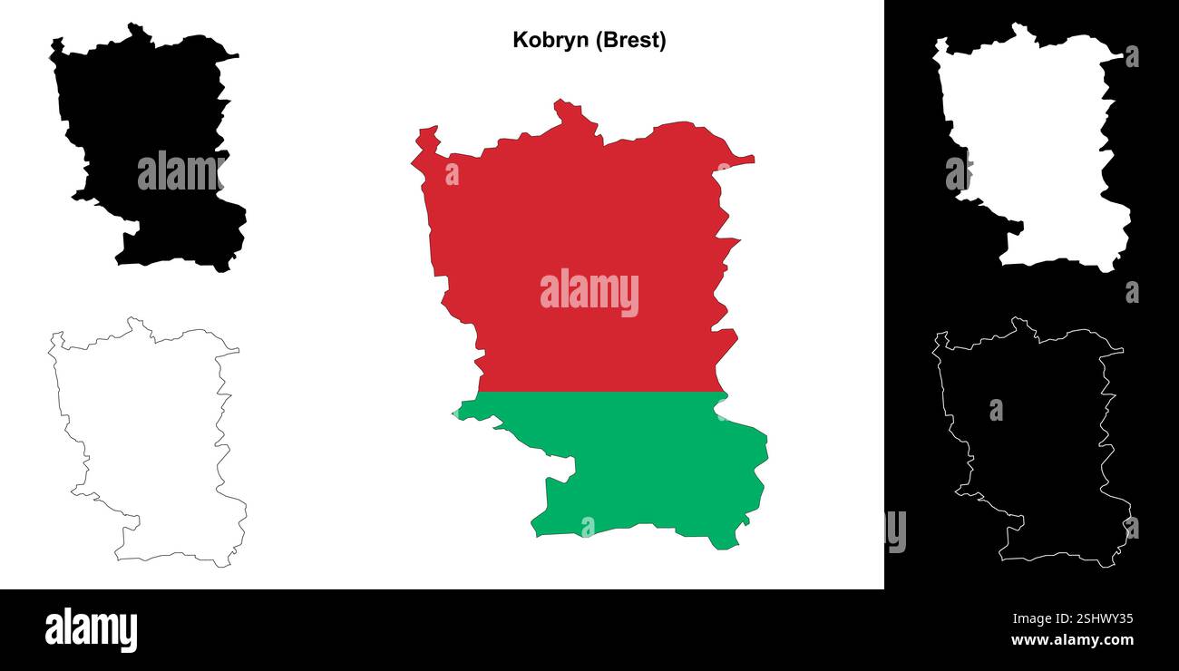 Kobryn district outline map set Stock Vector Image & Art - Alamy