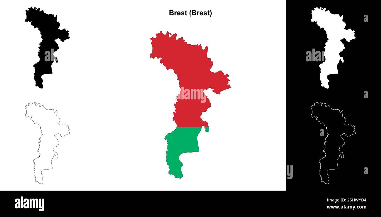 Blank brest map hi-res stock photography and images - Alamy