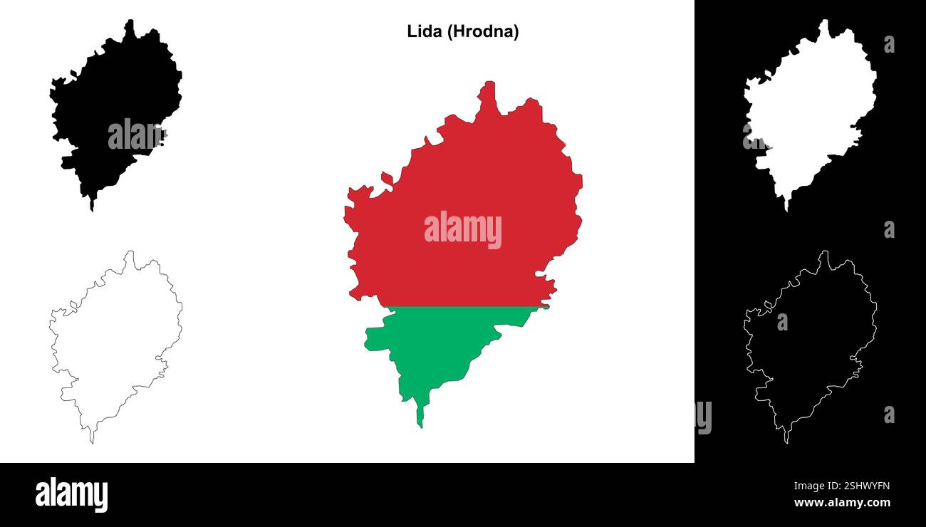 Lida district outline map set Stock Vector Image & Art - Alamy