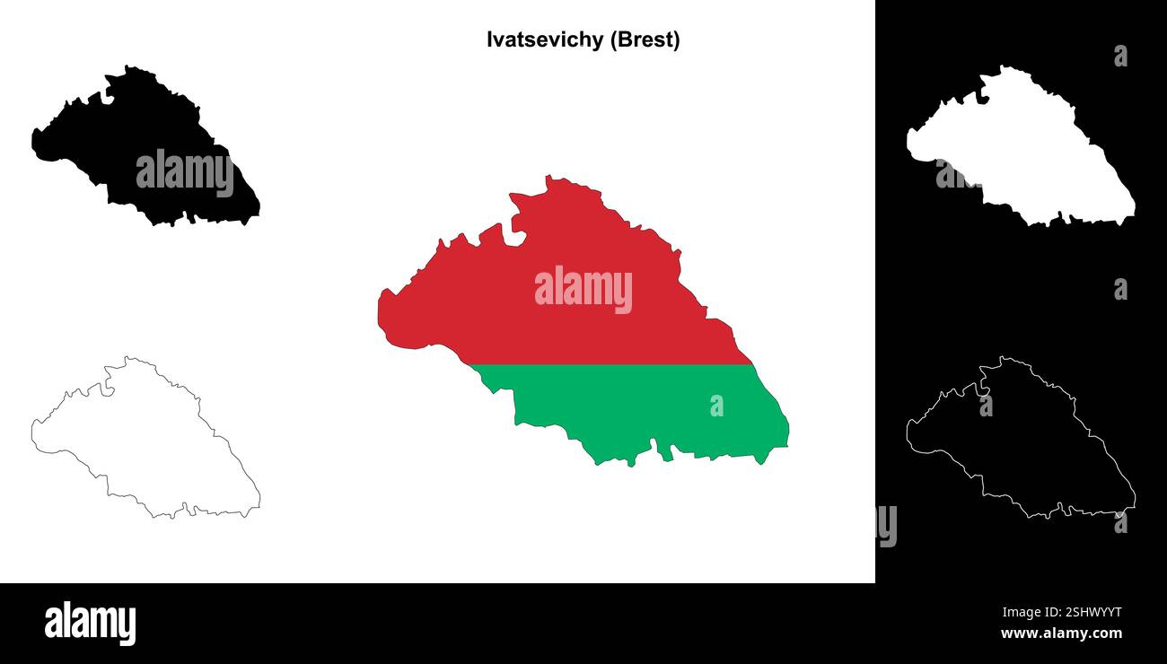 Ivatsevichy district outline map set Stock Vector Image & Art - Alamy