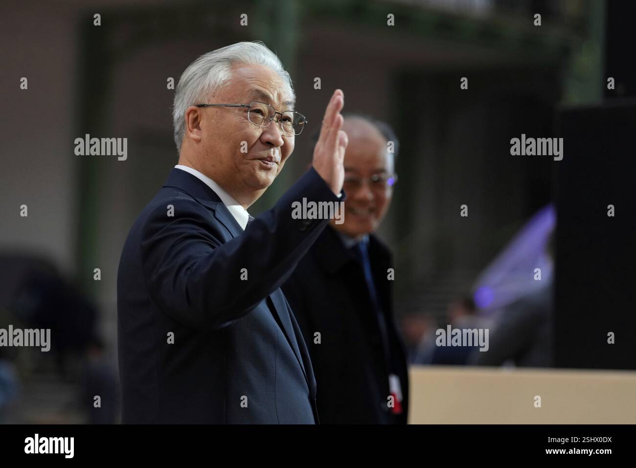 China's Vice Premier Zhang Guoqing arrives at the Grand Palais during the Artificial ...