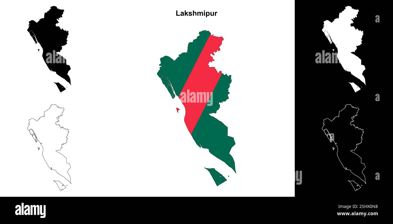 Lakshmipur district outline map set Stock Vector Image & Art - Alamy