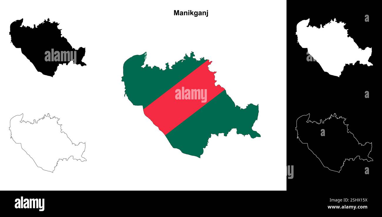 Manikganj district outline map set Stock Vector Image & Art - Alamy