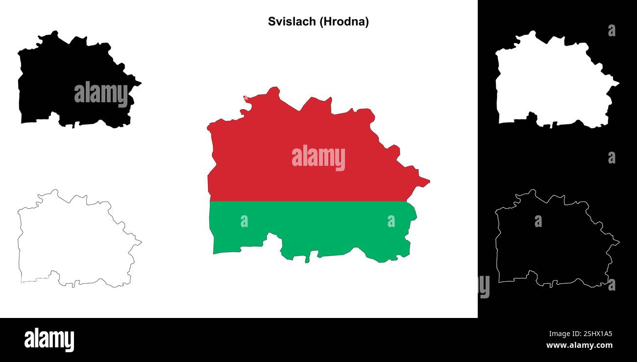 Svislach district outline map set Stock Vector Image & Art - Alamy
