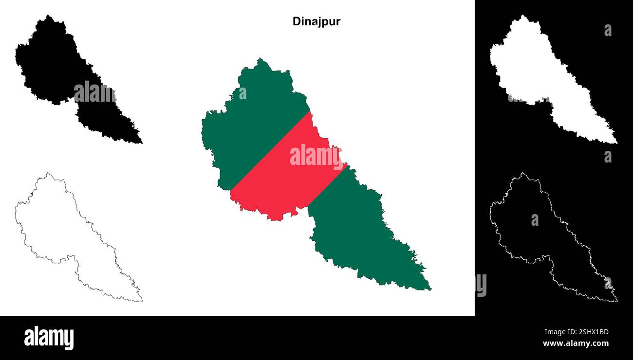 Dinajpur district outline map set Stock Vector Image & Art - Alamy