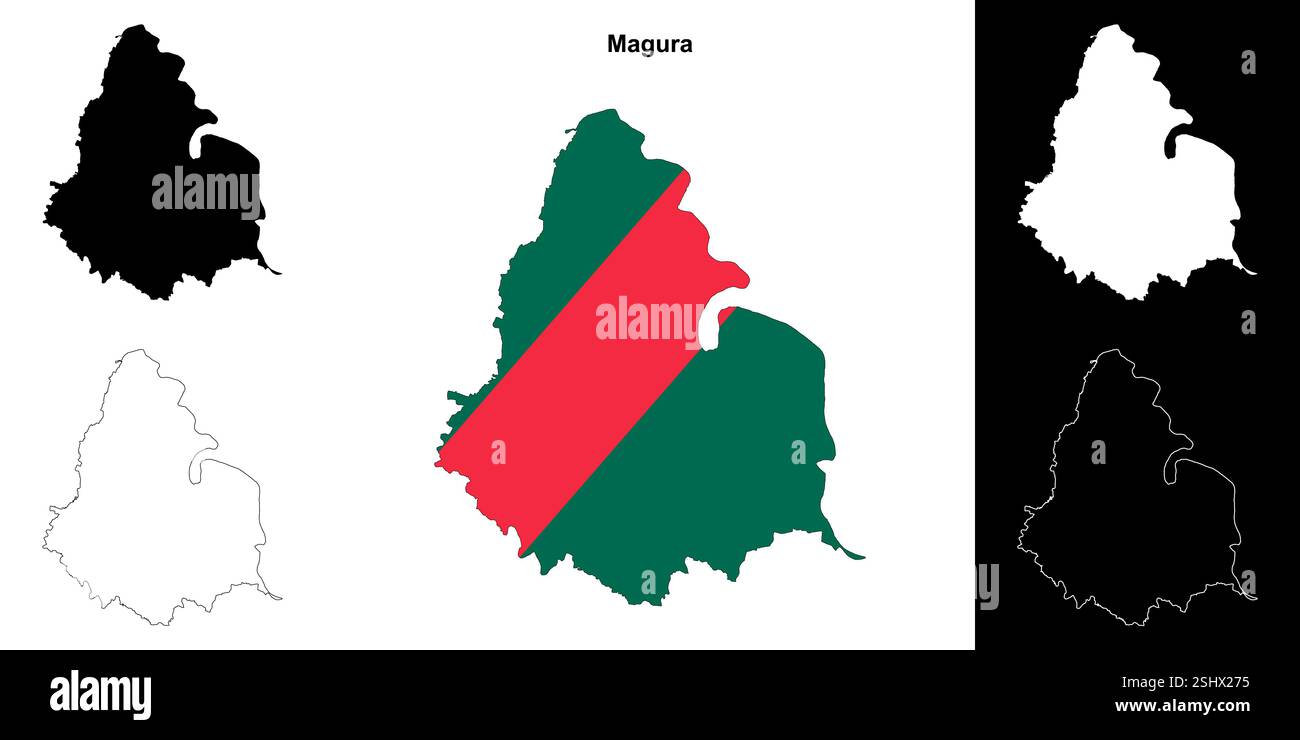 Magura outline map hi-res stock photography and images - Alamy