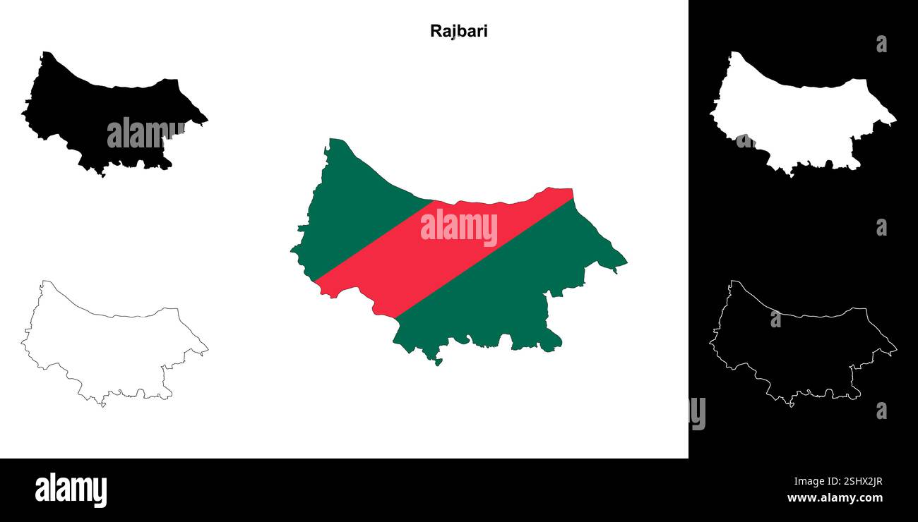 Rajbari district outline map set Stock Vector Image & Art - Alamy