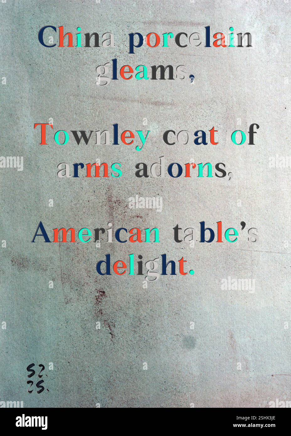 China porcelain gleams, Townley coat of arms adorns, American table's ...