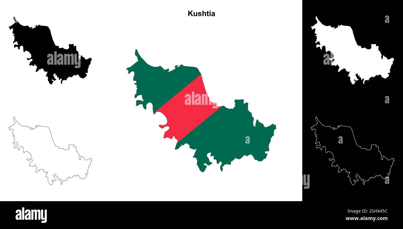 Kushtia district outline map set Stock Vector Image & Art - Alamy