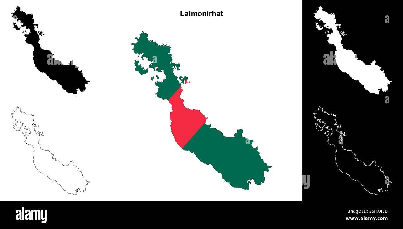 Lalmonirhat district outline map set Stock Vector Image & Art - Alamy