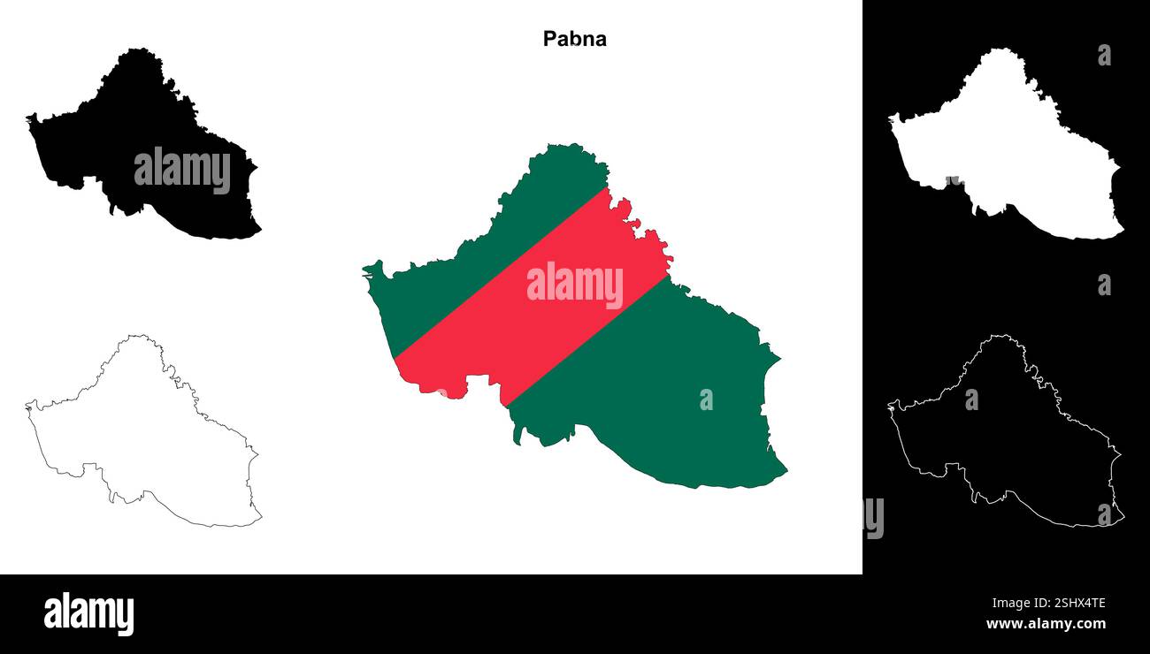Pabna district outline map set Stock Vector Image & Art - Alamy