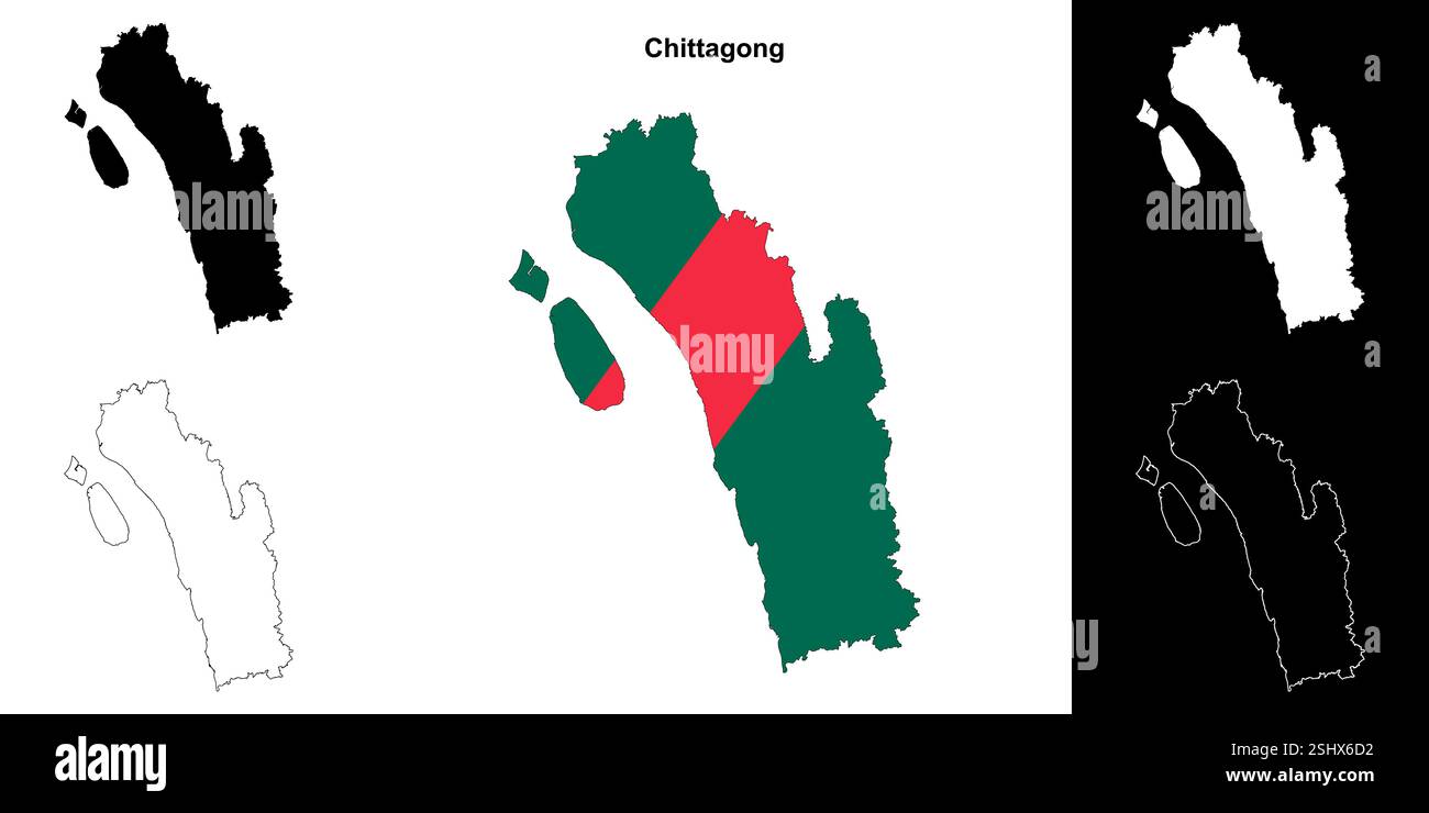 Blank chittagong map hi-res stock photography and images - Alamy