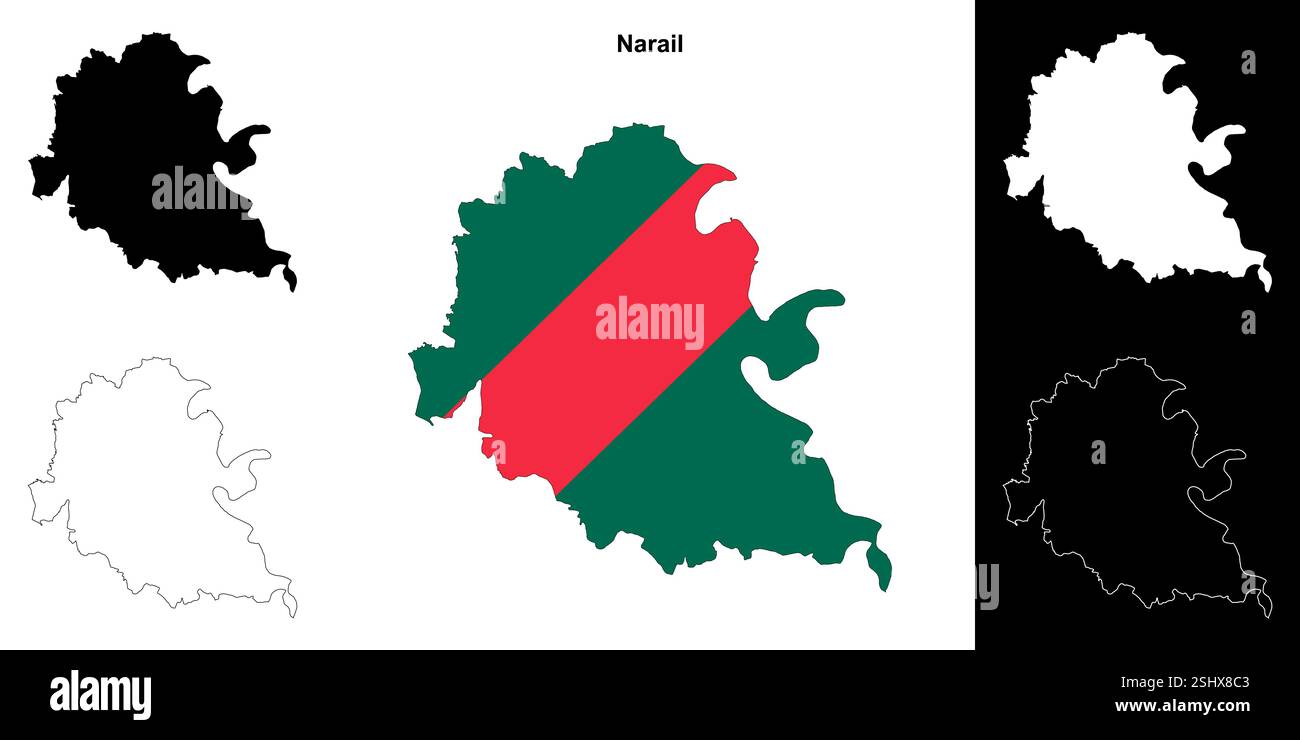 Narail district outline map set Stock Vector Image & Art - Alamy