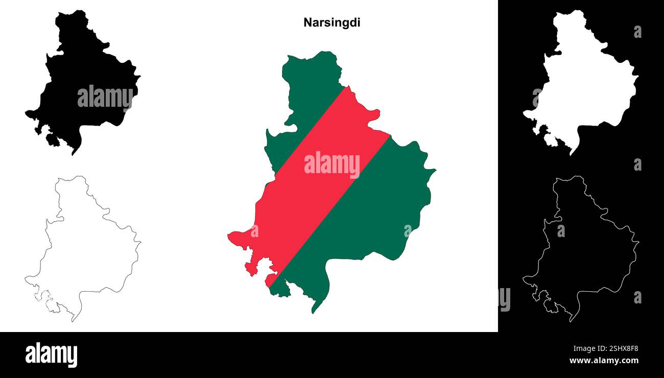 Narsingdi district outline map set Stock Vector Image & Art - Alamy