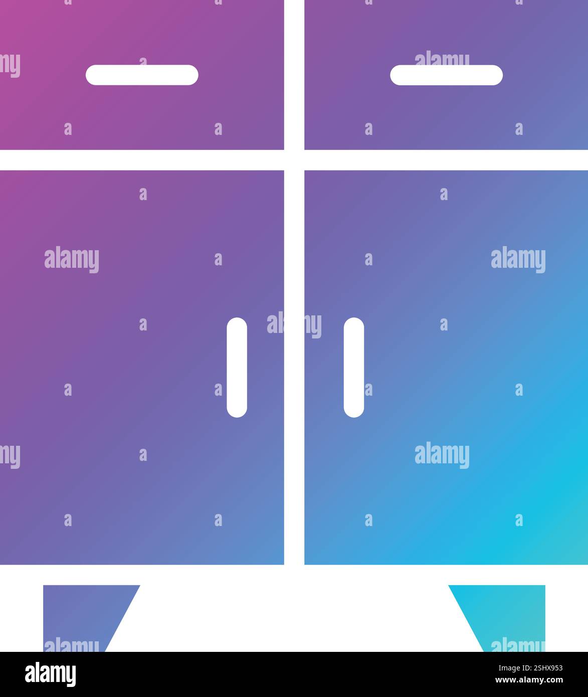 Cupboard wardrobe icon flat Cut Out Stock Images & Pictures - Alamy