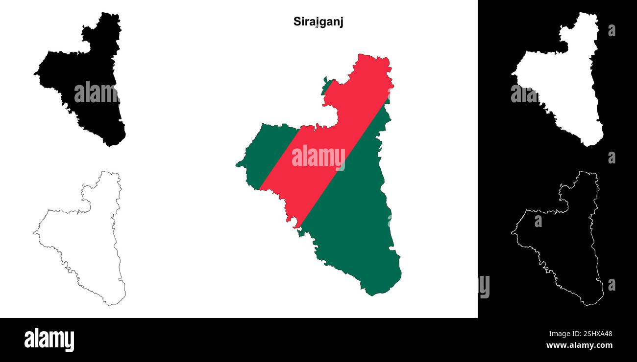 Sirajganj district outline map set Stock Vector Image & Art - Alamy