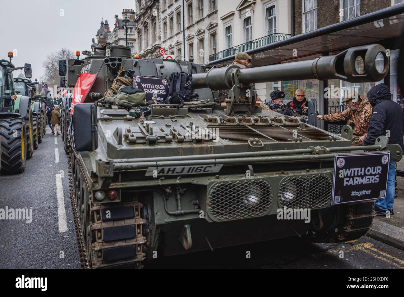 Tanks and tractors occupy Whitehall in London as farmers protest ...
