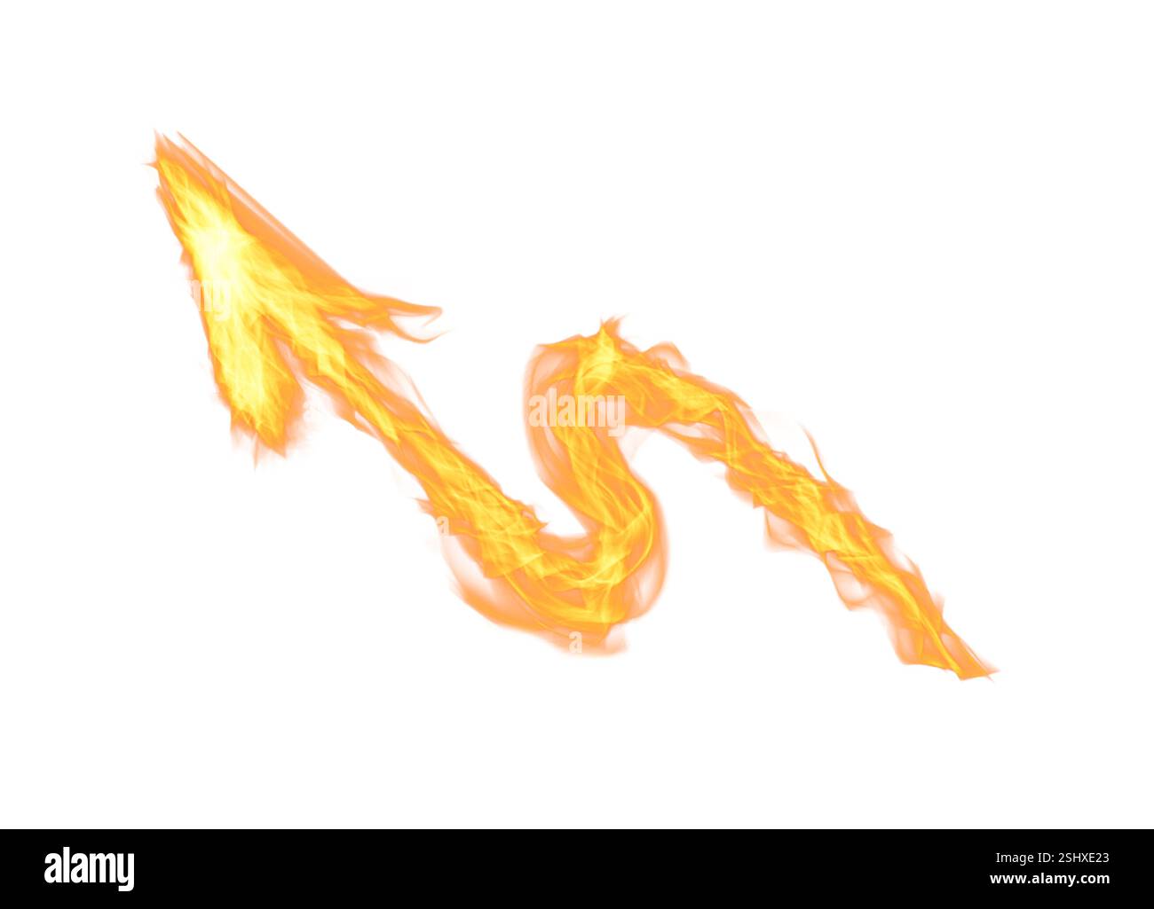 One arrow of fire isolated on white Stock Photo - Alamy