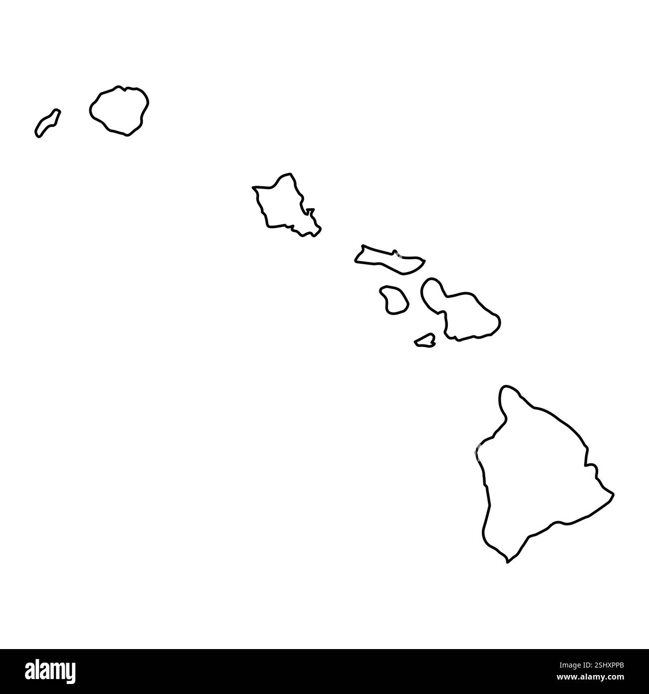 Hawaii islands pacific ocean Cut Out Stock Images & Pictures - Alamy