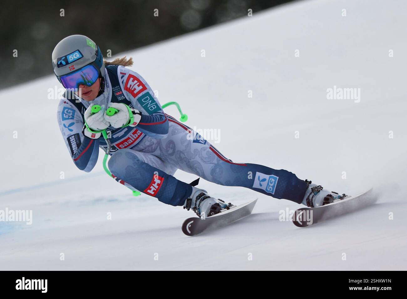 Norway's Kajsa Vickhoff Lie competes in a downhill run of a women's ...