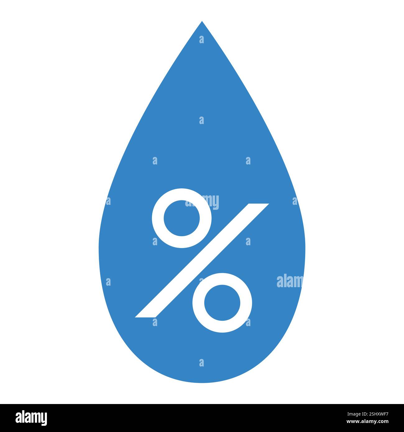 Blue water drop icon percentage symbol inside Humidity percentage icon ...