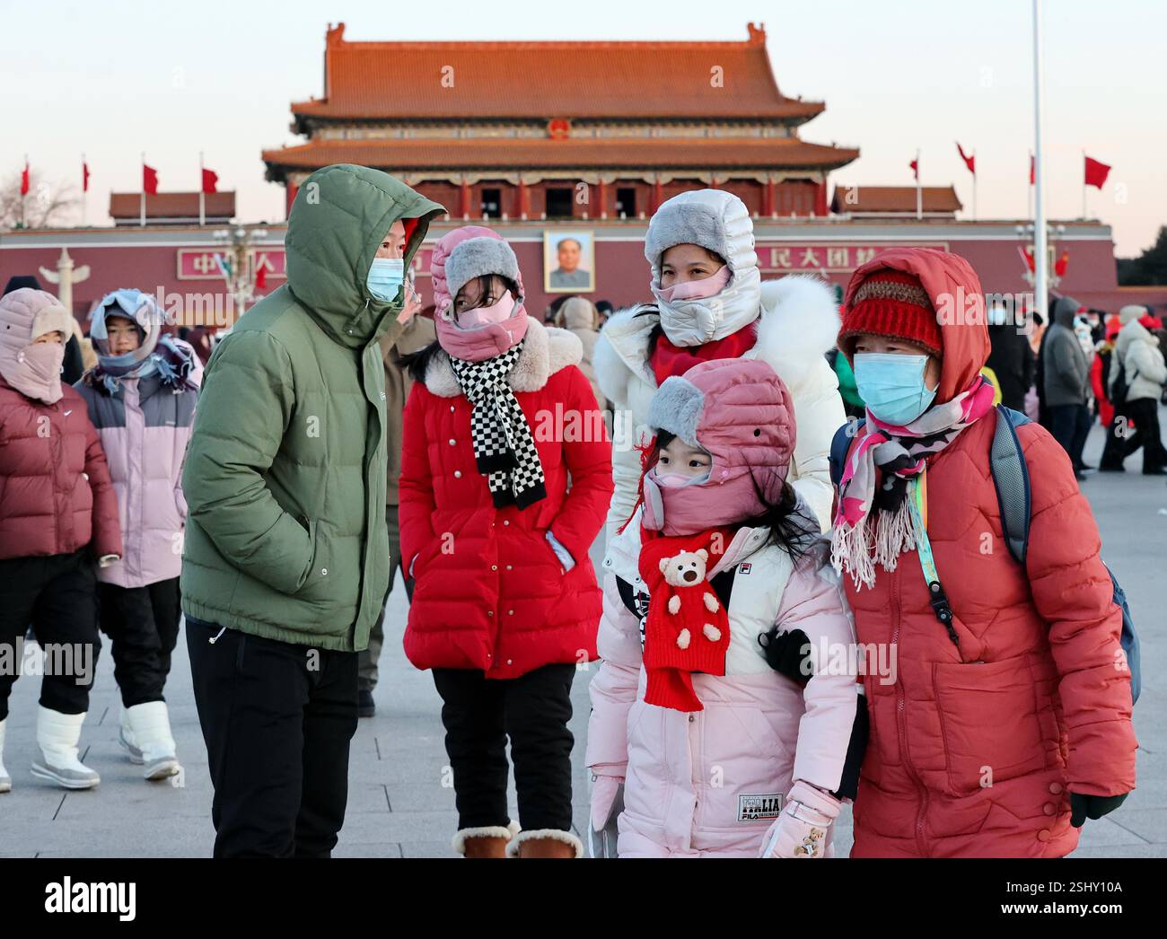 Tourists visit the Tiananmen Square in Beijing, China, 7 February, 2025 ...