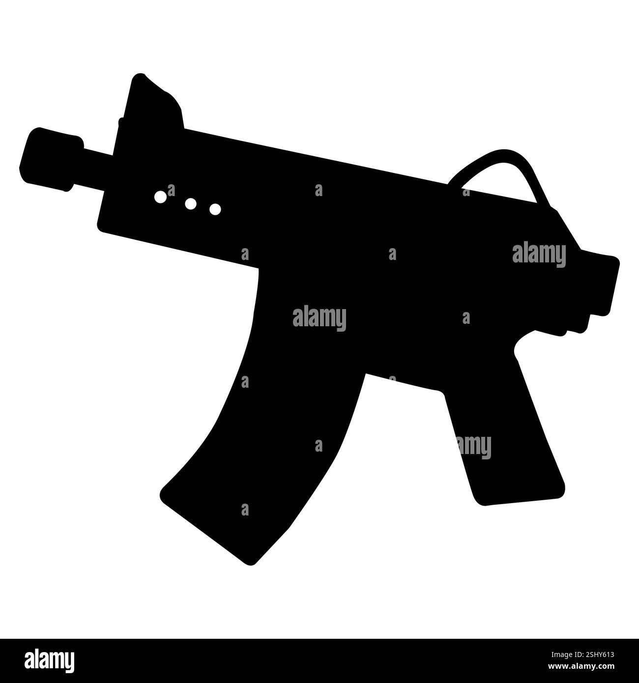 Black Submachine Gun Design for Creatives Stock Vector Image & Art - Alamy
