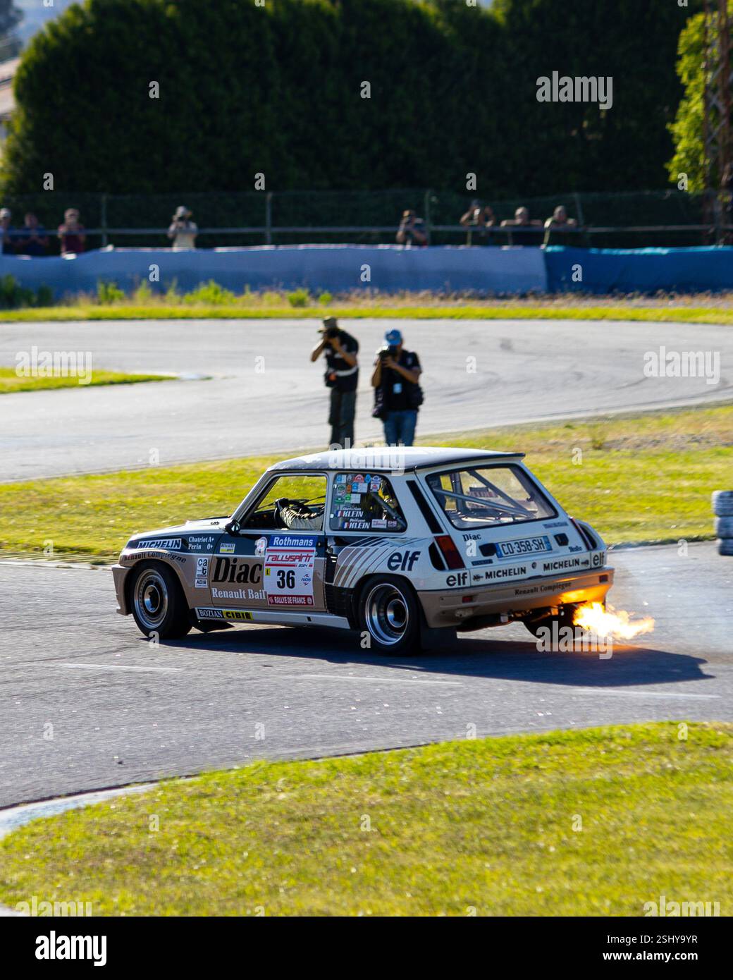 Fire breathing Renault 5 Turbo Stock Photo - Alamy