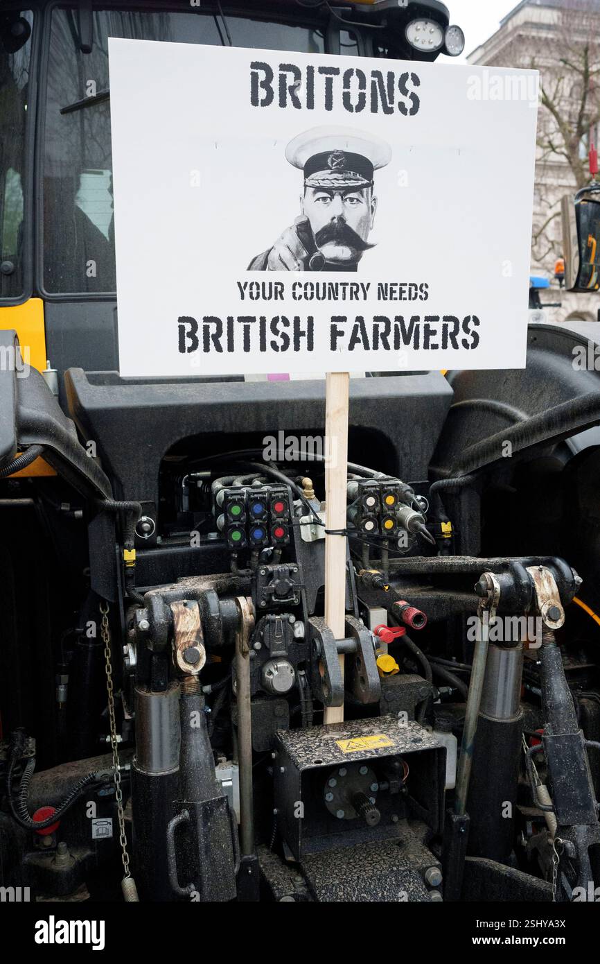 British farmers from ‘Save British Farming’, protest with a mass ...