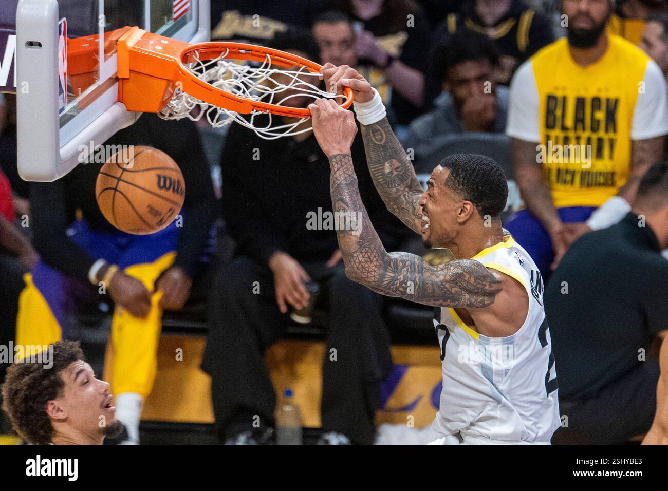 Los Angeles, United States. 10th Feb, 2025. Utah Jazz's John Collins ...
