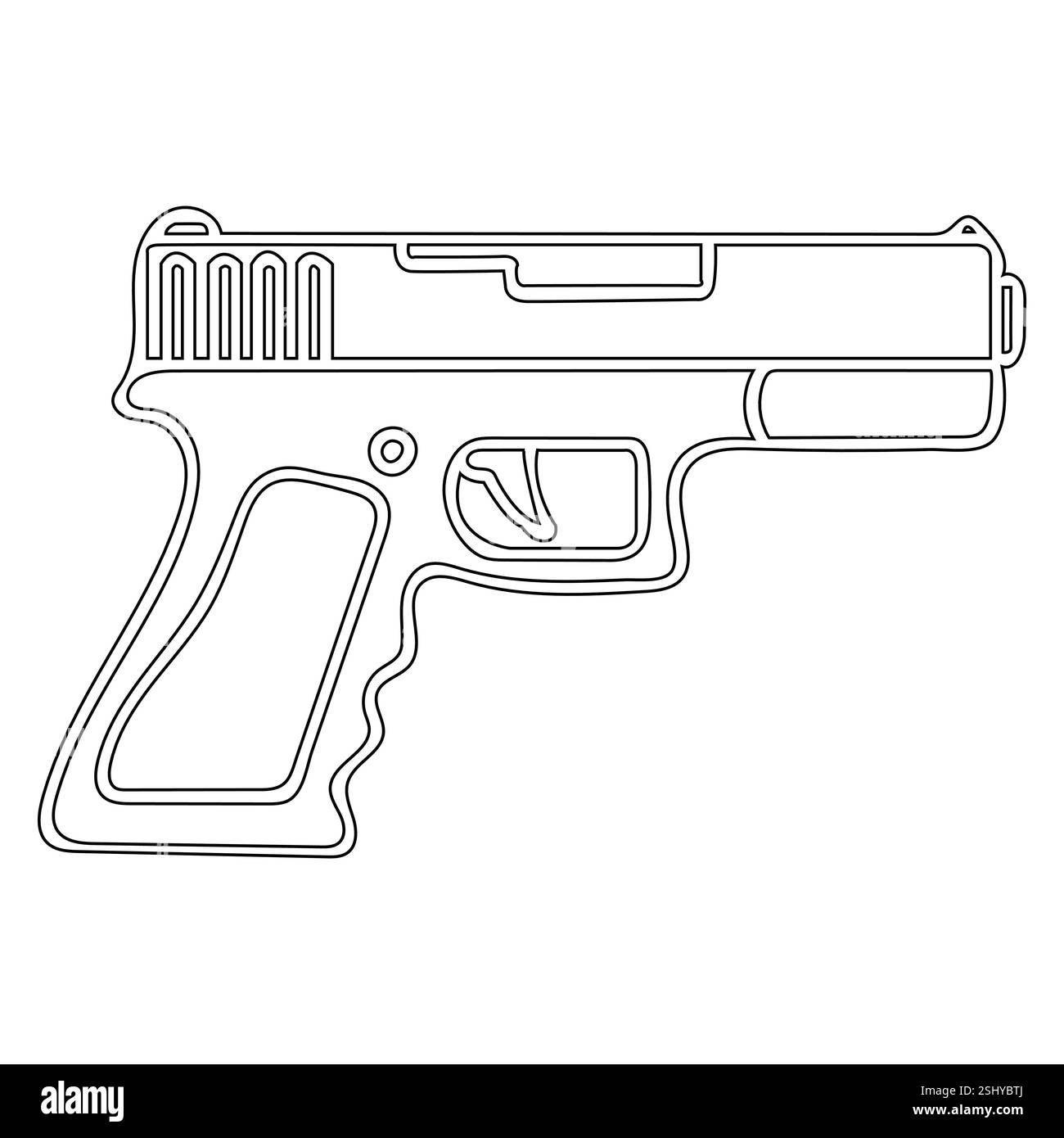 Handgun Silhouette Pistol Vector Icon Design Stock Vector Image & Art ...