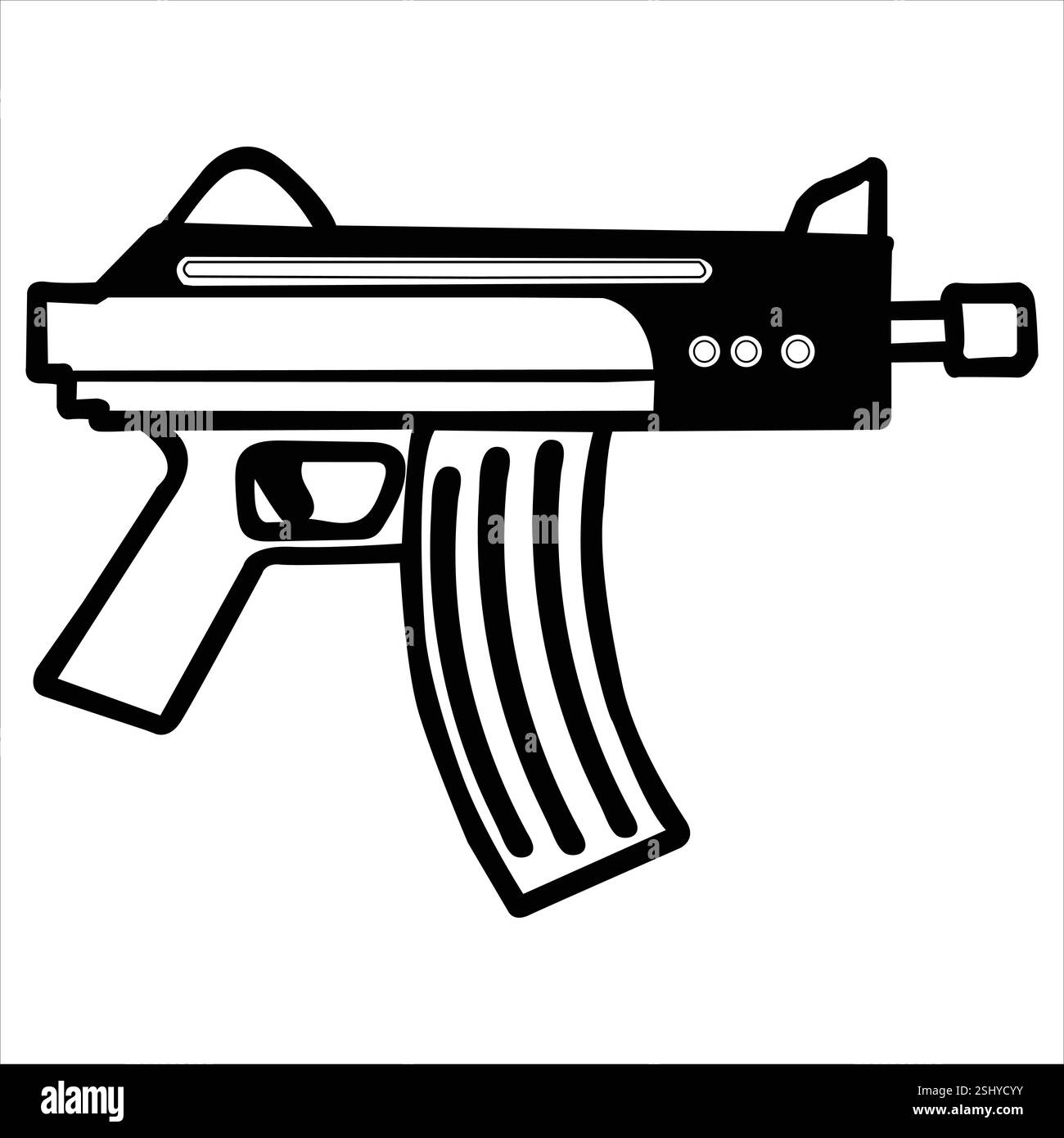 Submachine gun vector vectors hi-res stock photography and images - Alamy