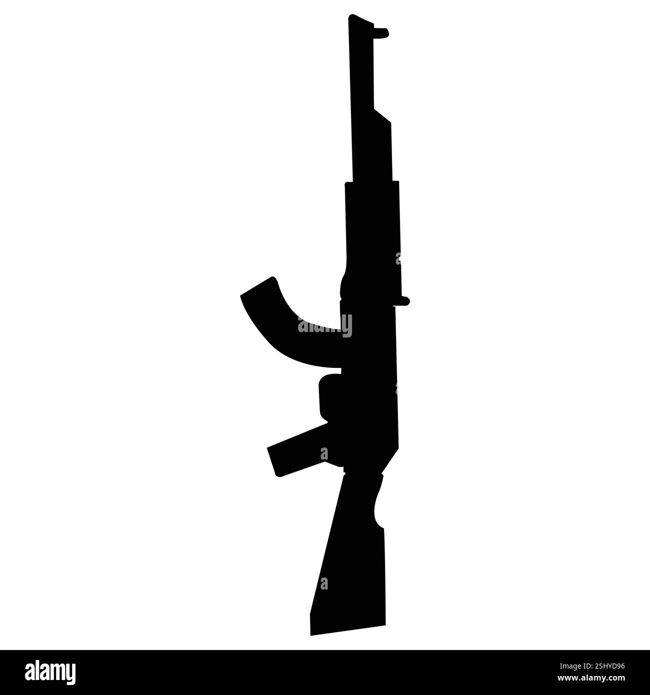AK-47 Rifle Silhouette Icon Design Stock Vector Image & Art - Alamy