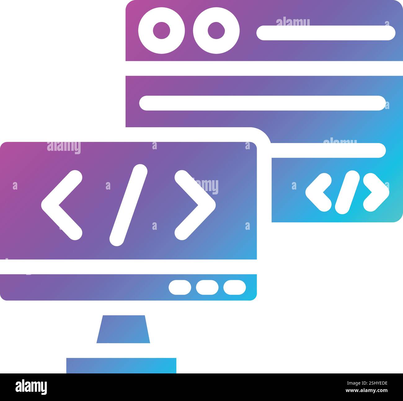 Backend Vector Icon Design Illustration Stock Vector Image & Art - Alamy