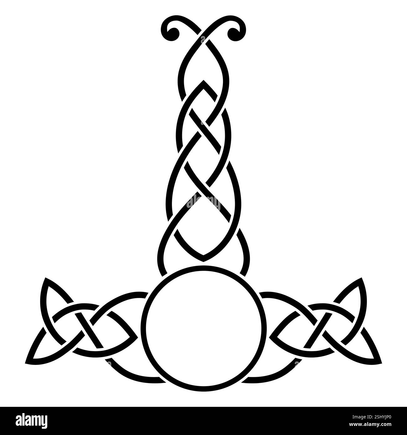Ancient Scandinavian design. Thors hammer of the thunder god Mjolnir ...