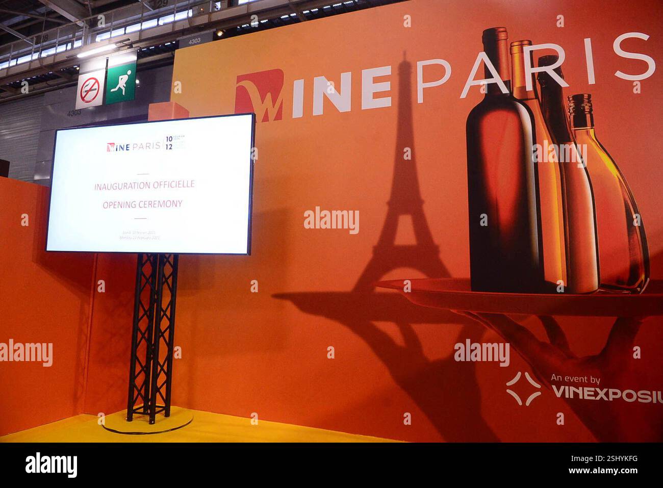 Paris, France. 10th Feb, 2025. Illustration during the opening ceremony ...