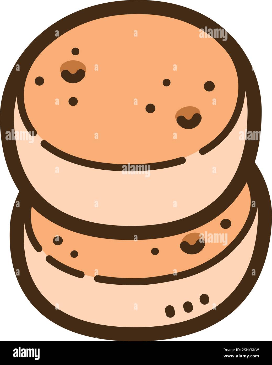 Bakpia vector doodle illustration and graphic. Part of cake and bakery ...