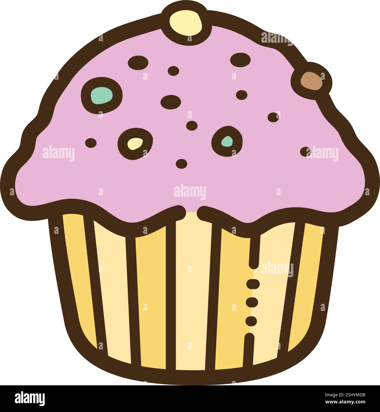 Pastries muffin Stock Vector Images - Alamy