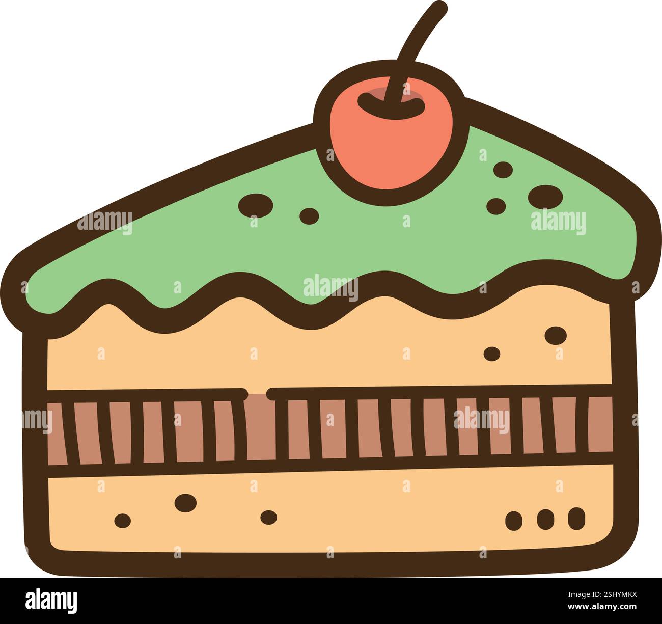 Cherry cake illustration vector hi-res stock photography and images - Alamy
