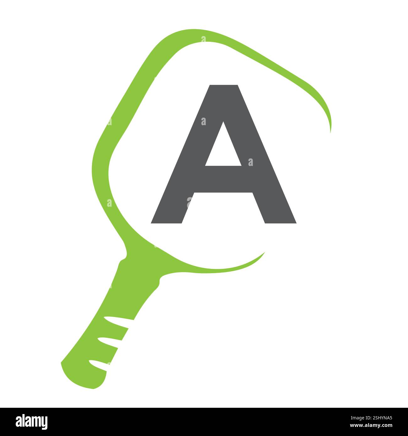 Pickleball Logo On Letter A Concept With Pickle Bat Symbol Vector ...