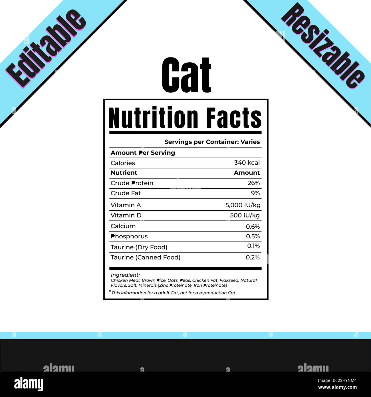 Printable nutrition label hi-res stock photography and images - Alamy