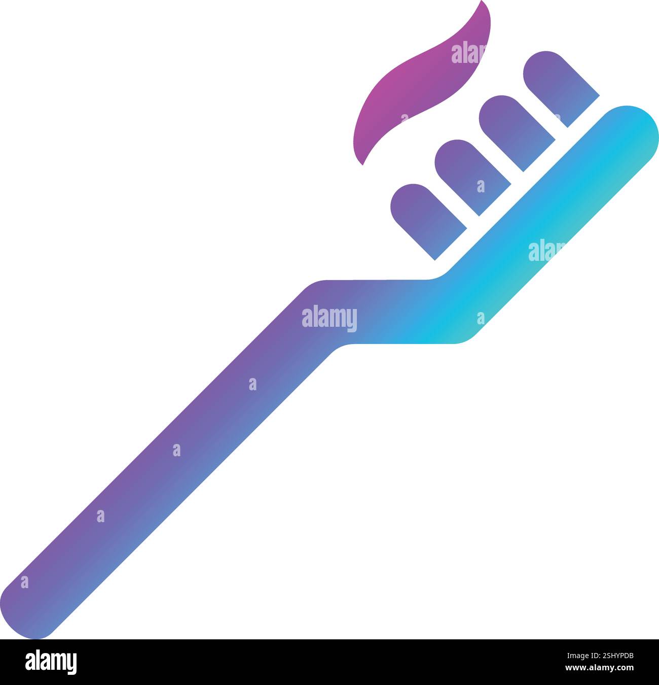 Toothbrush toothpaste flat icons Stock Vector Images - Alamy